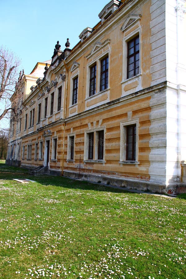 Yellow Facade of the Castle Stock Image - Image of plenty, yellow: 46677639
