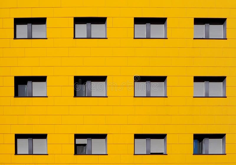 Aluminum Cladding Facade Made of Three Colors with a White Metal Door ...