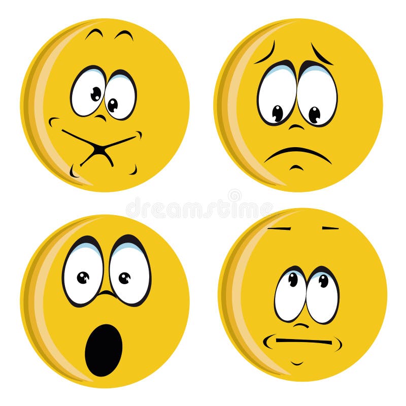 Yellow faces stock vector. Illustration of bright, nose - 35955842