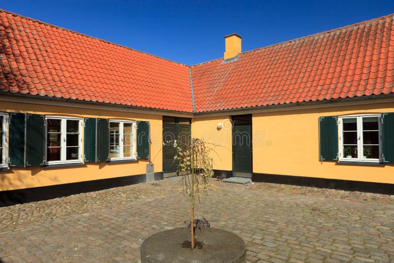 Yellow farm house stock photo. Image of stone, danish - 21899474