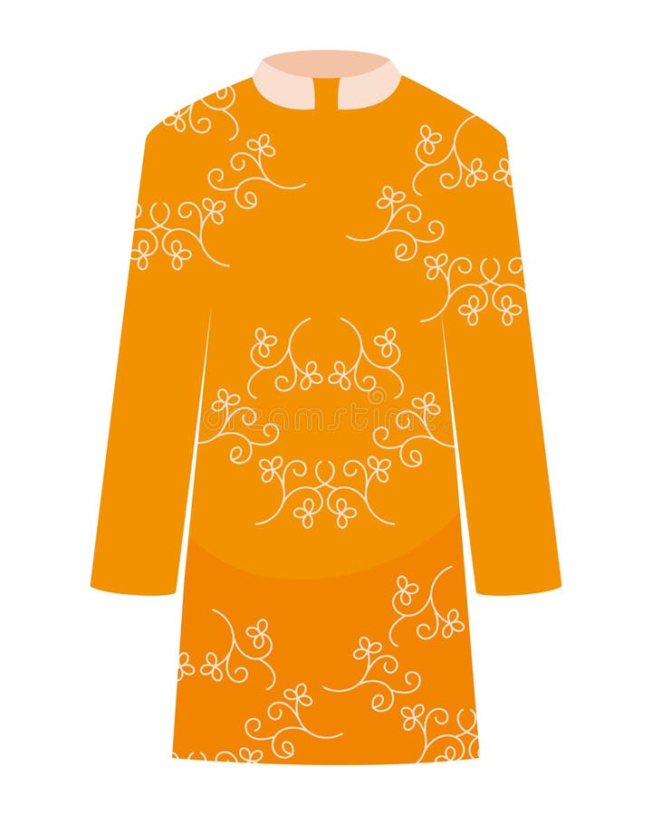Yellow fashion kurta stock vector. Illustration of kurta - 357598013