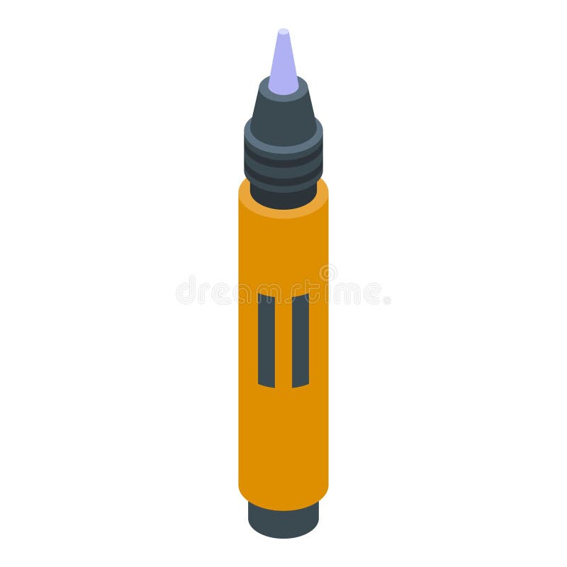 Yellow Felt Tip Pen for Drawing and Sketching Stock Vector ...