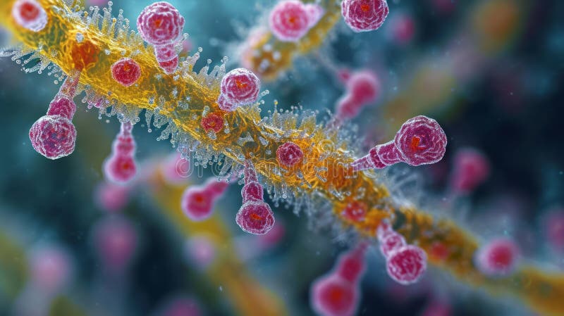 Yellow Fever Virus Under a Microscope AI Generated Stock Illustration ...