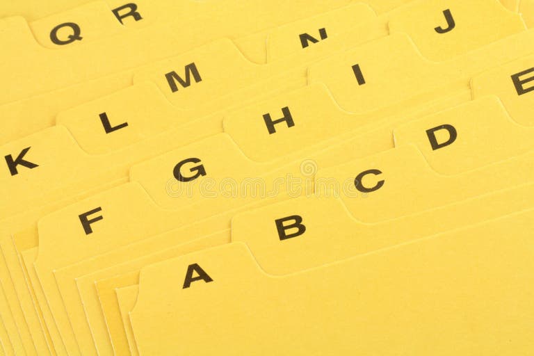 Yellow file divider stock image. Image of business, file - 1870677