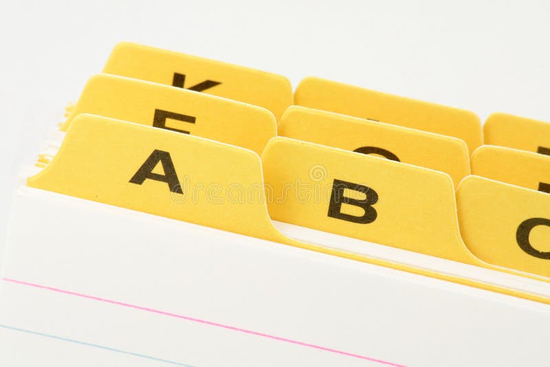Yellow file divider stock photo. Image of paper, number - 1879554