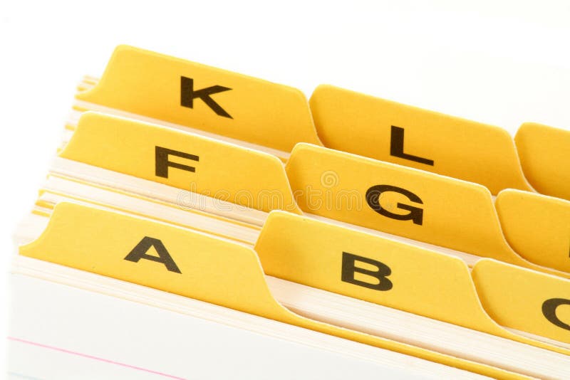 Yellow file divider stock image. Image of address, divider - 1888923