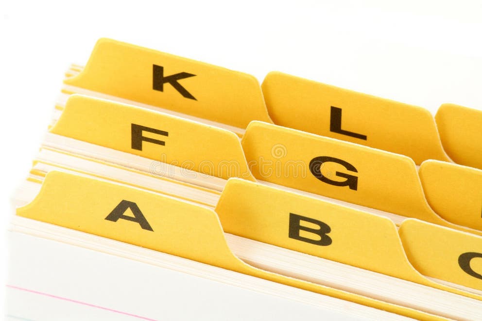 Yellow file divider stock image. Image of address, divider - 1888923
