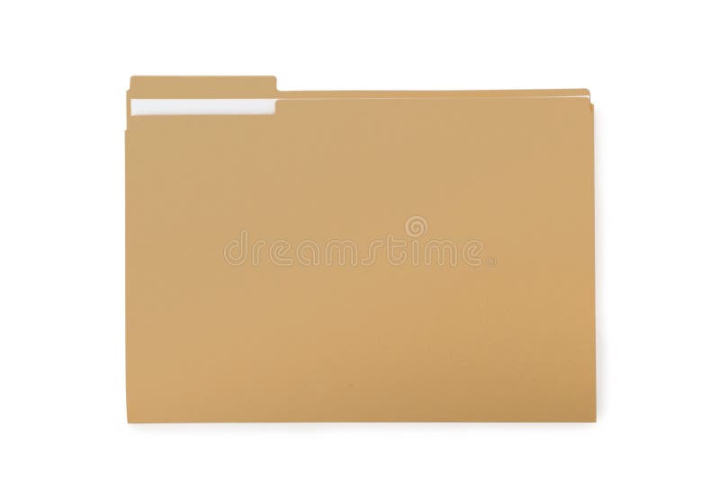 Yellow File with Documents Isolated on White, Top View Stock Photo ...