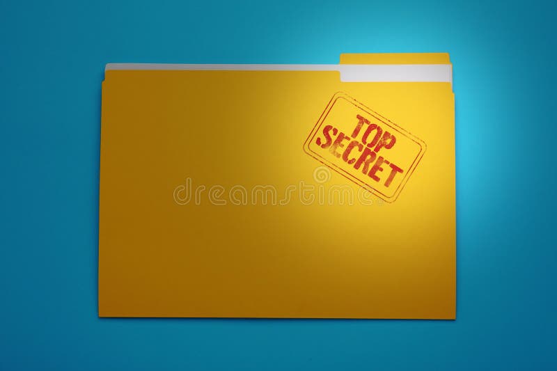 Yellow File with Documents Isolated on White, Top View Stock Photo ...