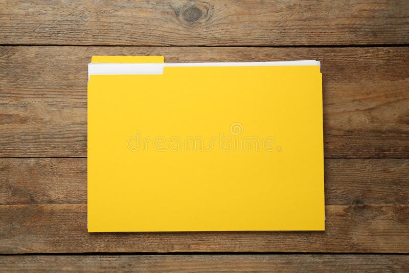 Yellow File with Documents Isolated on White Stock Image - Image of ...