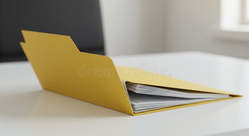 A Yellow File Cabinet Icon with Open Drawers Isolated on a White ...