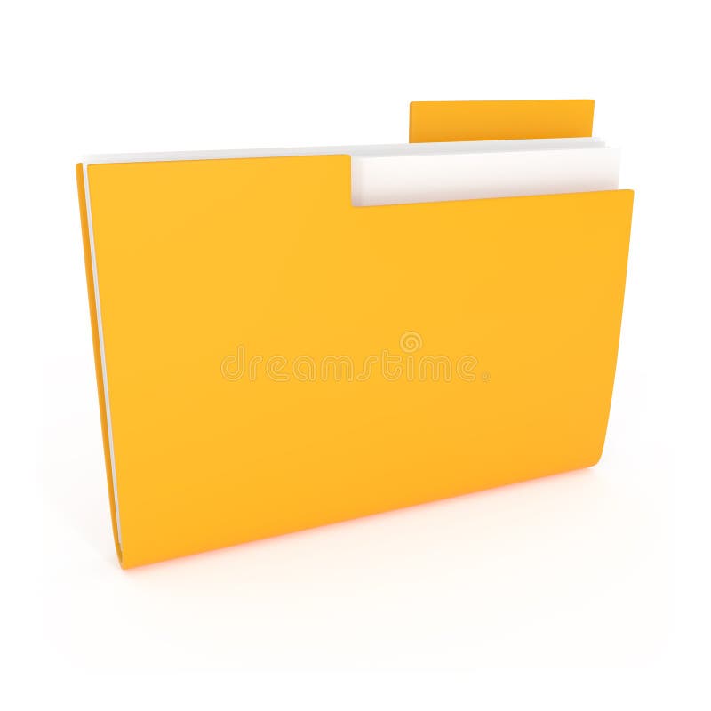 Yellow File Folder with Documents Stock Vector - Illustration of ...