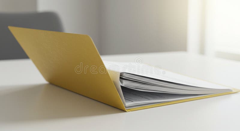 A Yellow File Cabinet Icon with Open Drawers Isolated on a White ...