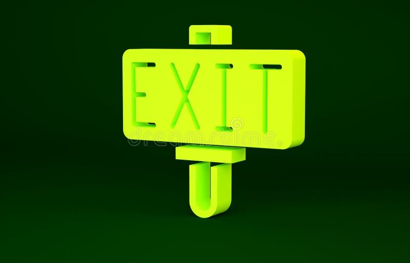 Yellow Emergency Exit Sign Stock Illustrations – 414 Yellow Emergency ...