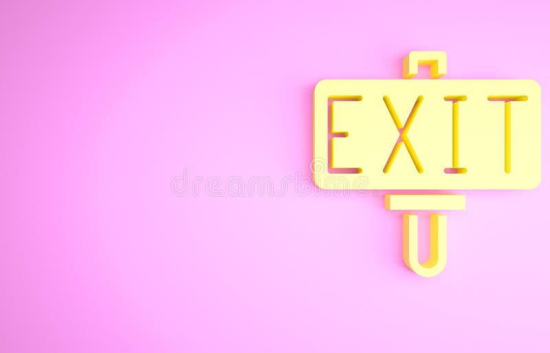 Yellow Emergency Exit Sign Stock Illustrations – 414 Yellow Emergency ...