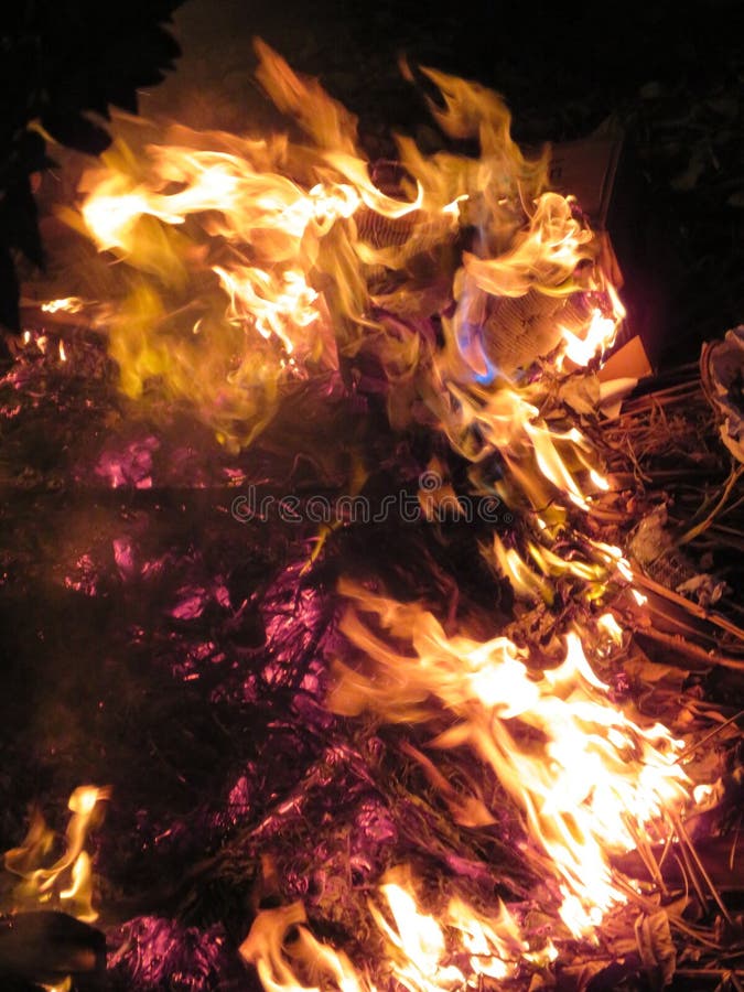 Yellow Fire flames stock photo. Image of warm, flames - 270621674