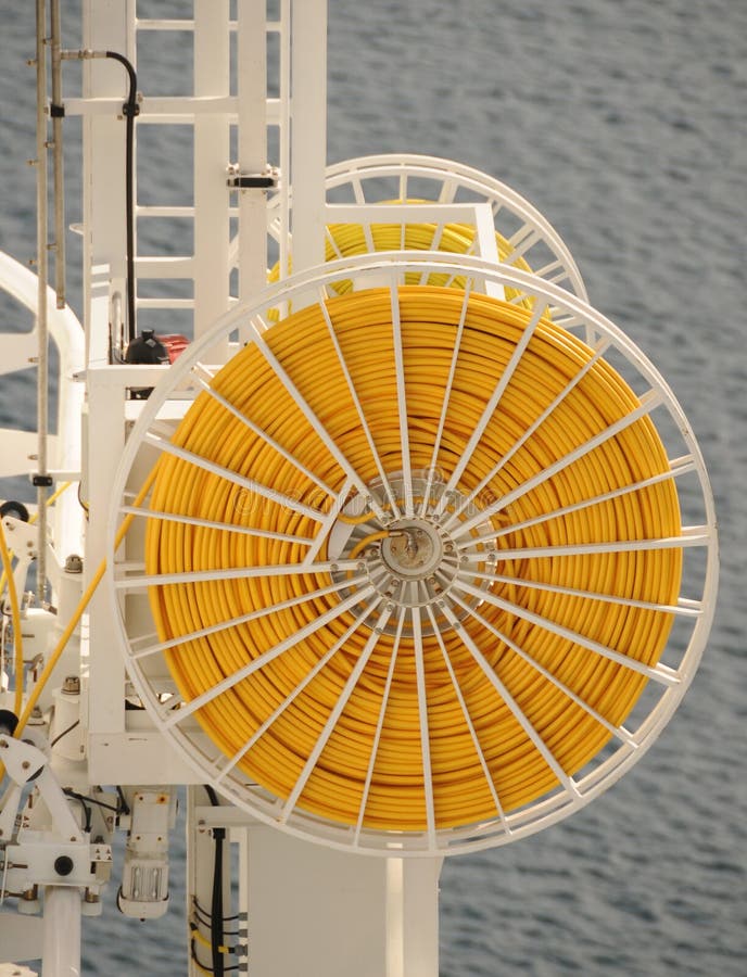 Yellow fire hose stock image. Image of outside, long - 20329937