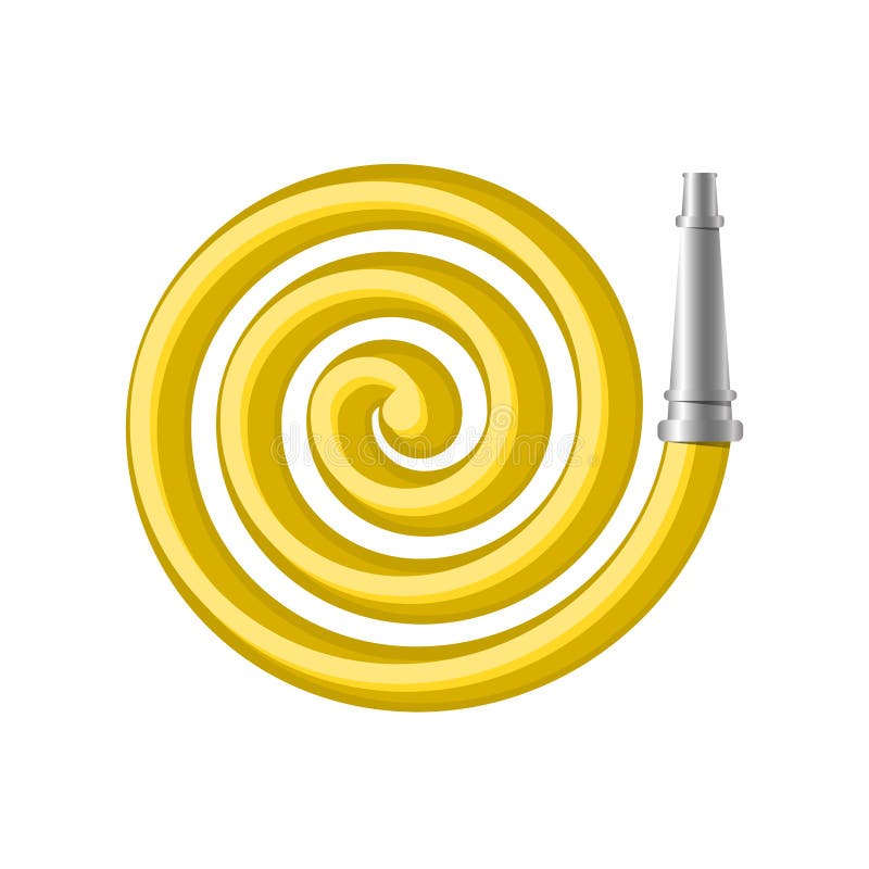Yellow Fire Hose - Modern Realistic Vector Isolated Object Stock Vector ...