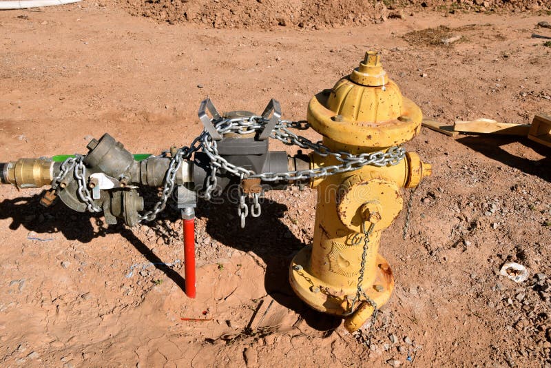 A System of Valves are Attached To a Water Fire Hydrant Stock Image ...