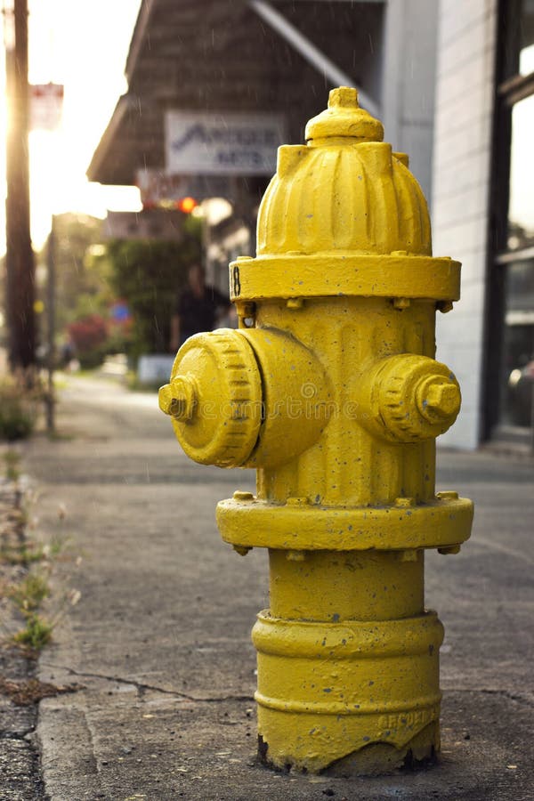 Yellow fire hydrant stock image. Image of hydrant, unique - 31551331