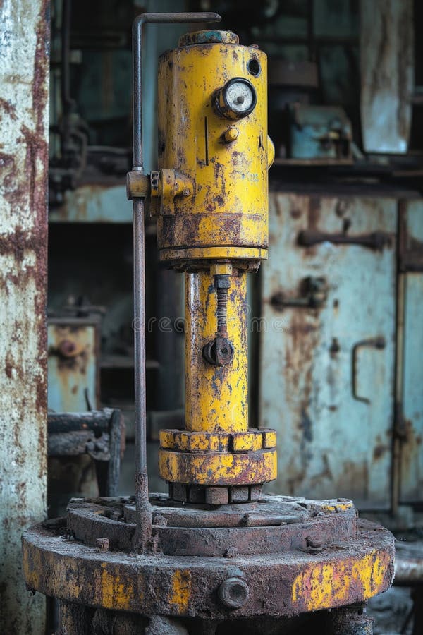 A Yellow Fire Hydrant Placed Inside a Building Stock Image - Image of ...