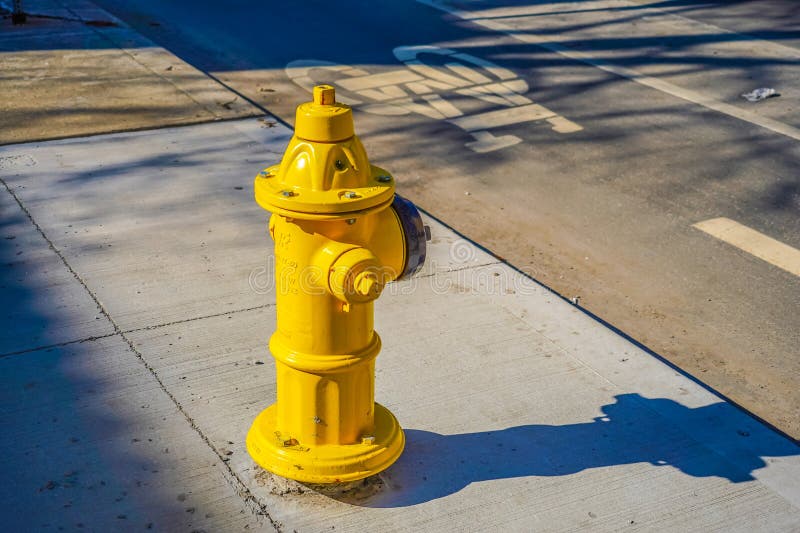 Yellow fire hydrant stock image. Image of roadside, canada - 337182613