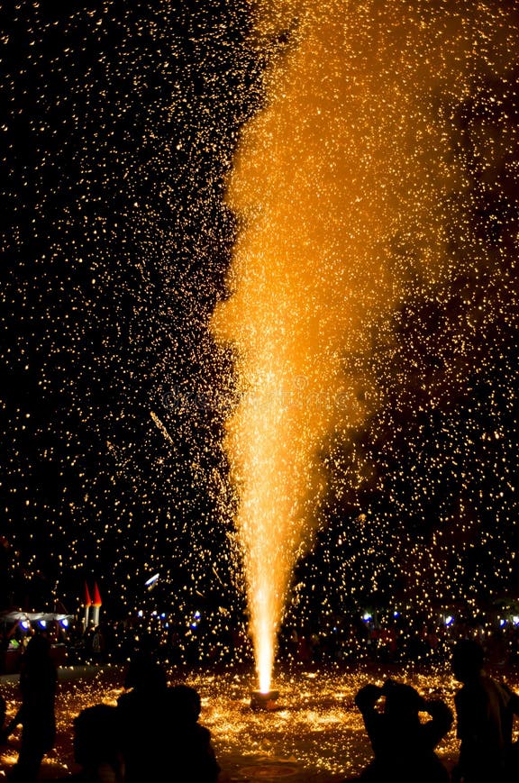 Yellow firecracker stock photo. Image of party, city - 87654300