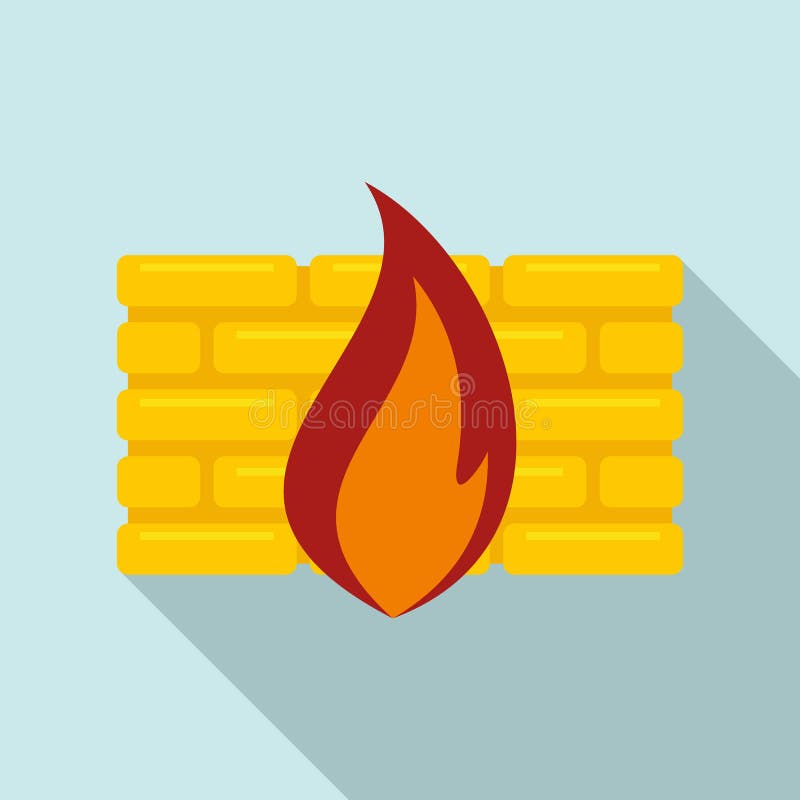 Server Firewall Icon, Simple Style Stock Vector - Illustration of ...