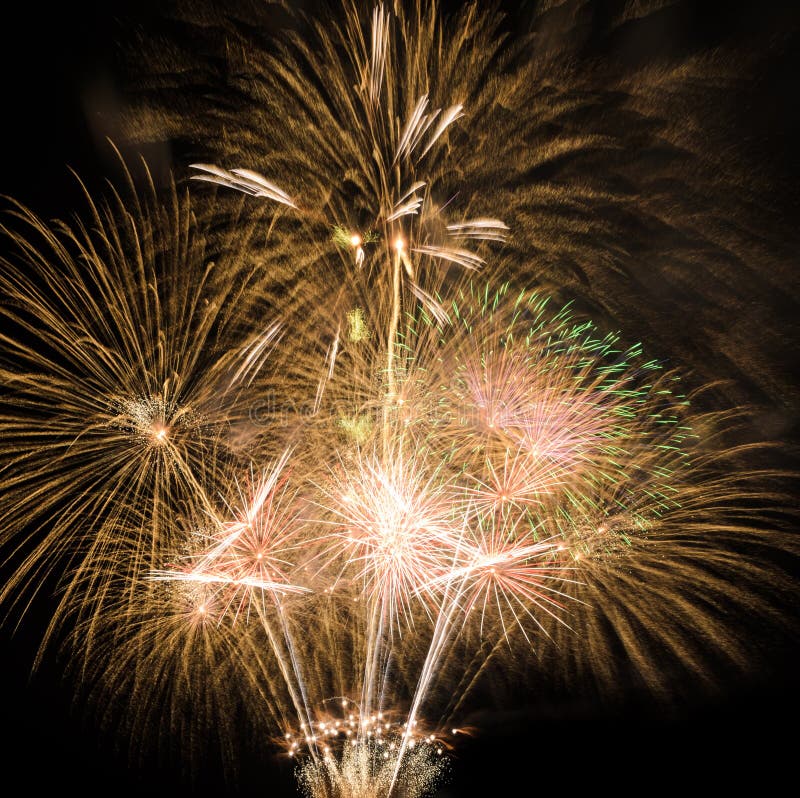 Yellow fireworks stock photo. Image of colorful, party - 40102592