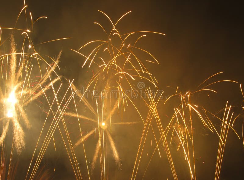 Yellow Fireworks stock image. Image of holiday, float - 30990745