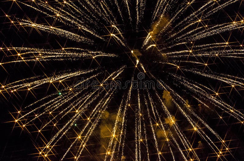 Yellow Fireworks stock photo. Image of independenceday - 95929600
