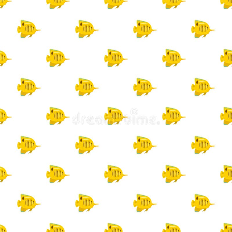 Yellow fish pattern stock vector. Illustration of aqua - 120188698