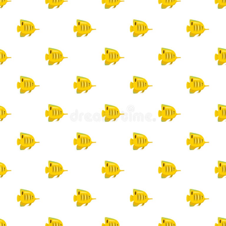 Yellow fish pattern stock vector. Illustration of aqua - 120188698