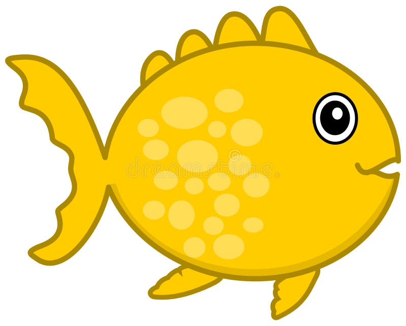 A yellow fish s profile stock illustration. Illustration of animals ...