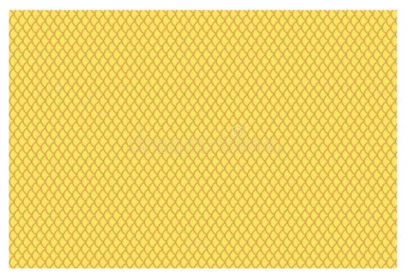 Yellow Fish Scales stock vector. Illustration of drawing - 61203650