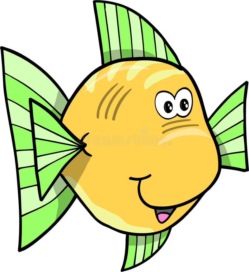 Cute Fish Vector Illustration Stock Vector - Illustration of life, clip ...