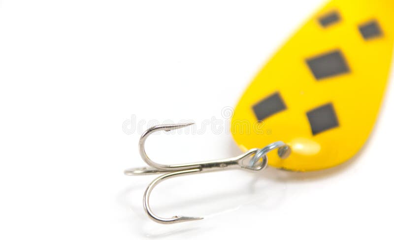 Yellow fishing lure stock photo. Image of casting, colorful - 19482490
