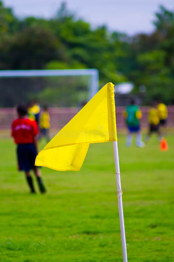 Yellow flag stock image. Image of game, ground, green - 20146193