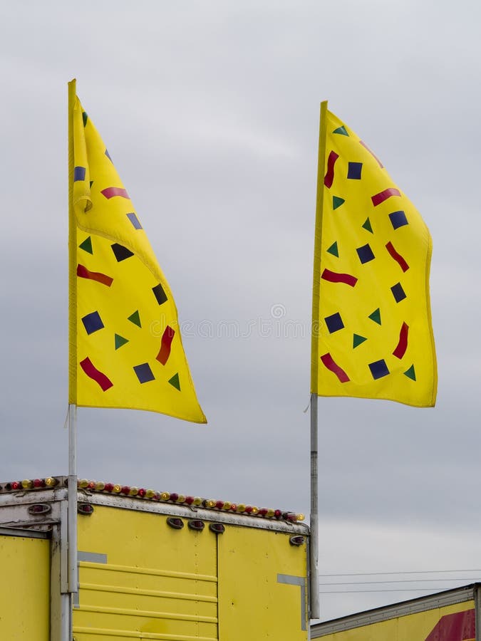 Yellow Flags stock photo. Image of hanging, hang, banner - 5613600
