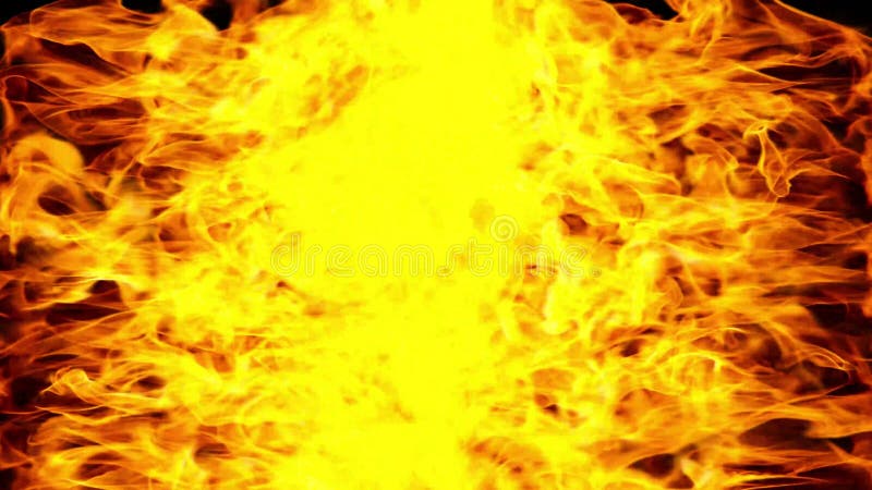 Yellow Flames on Both Sides on a Black Background. 3d Illustration ...