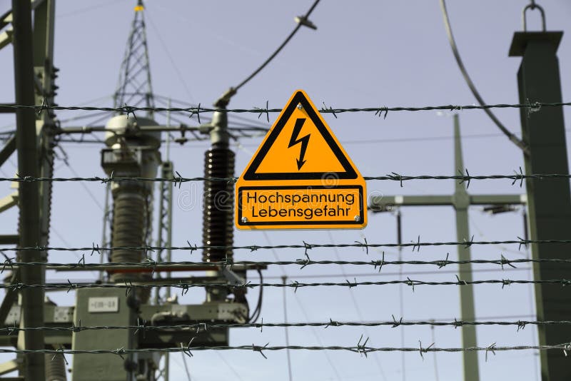 Yellow Flash for High Voltage Warning Stock Image - Image of ...