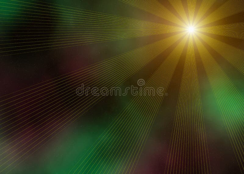 Yellow Flash on a Space Backgrounds Stock Illustration - Illustration ...