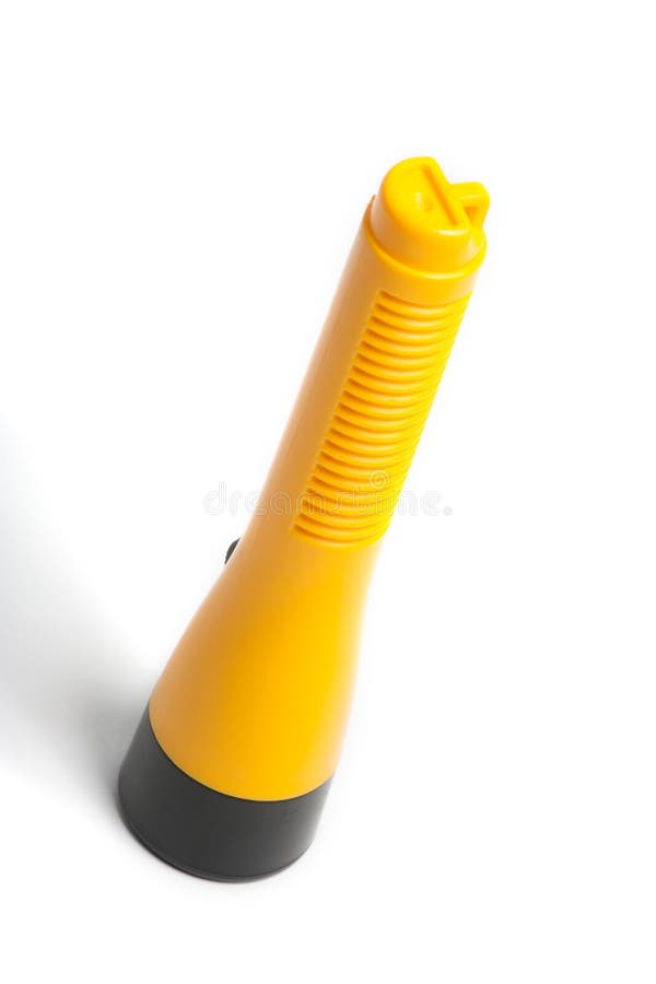 Yellow flashlight stock image. Image of electric, light - 8329033