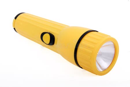 Yellow flashlight stock image. Image of electric, light - 8329033