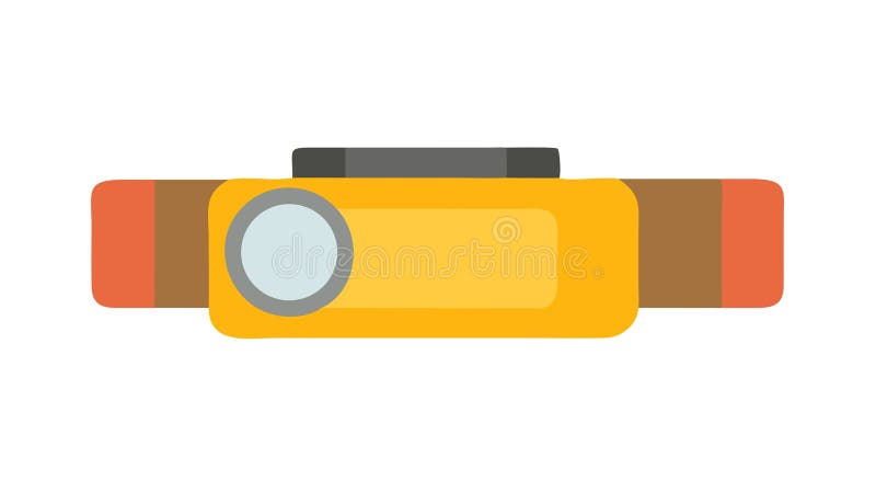 Yellow Flashlight Icon. Flat Design Graphic for Light or Search, Vector ...