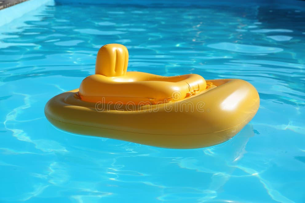 Yellow Float in Swimming Pool at Luxury Resort Stock Photo - Image of ...