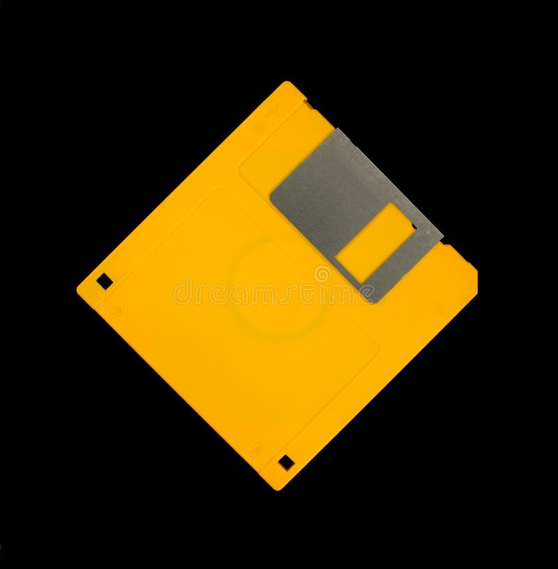 Yellow floppy disk stock photo. Image of density, disk - 12054706