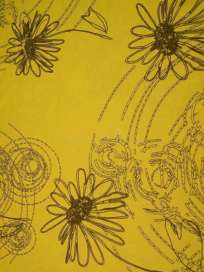 Yellow floral pattern stock image. Image of design, deco - 16184571