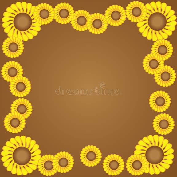Yellow Sunflower Flower Border Stock Illustrations – 1,888 Yellow ...