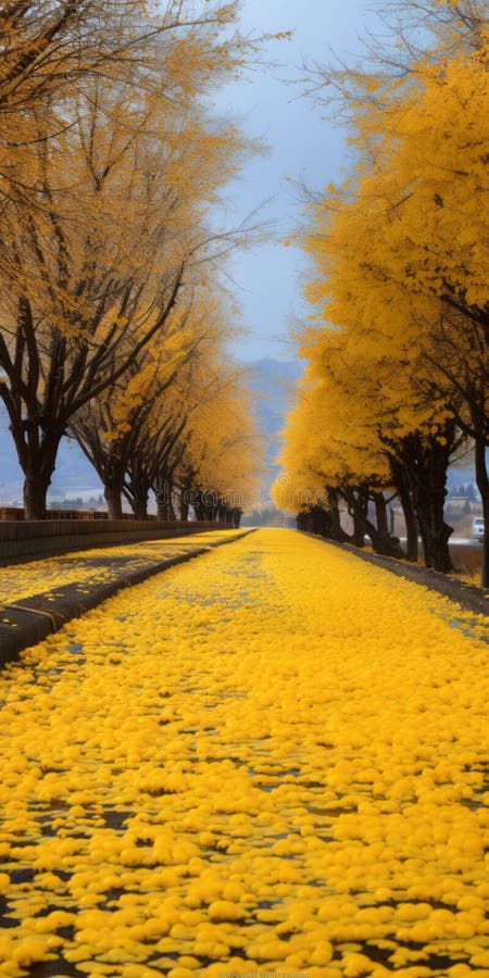 Yellow Flower Filled Pathway: a Gutai-inspired Monochromatic ...